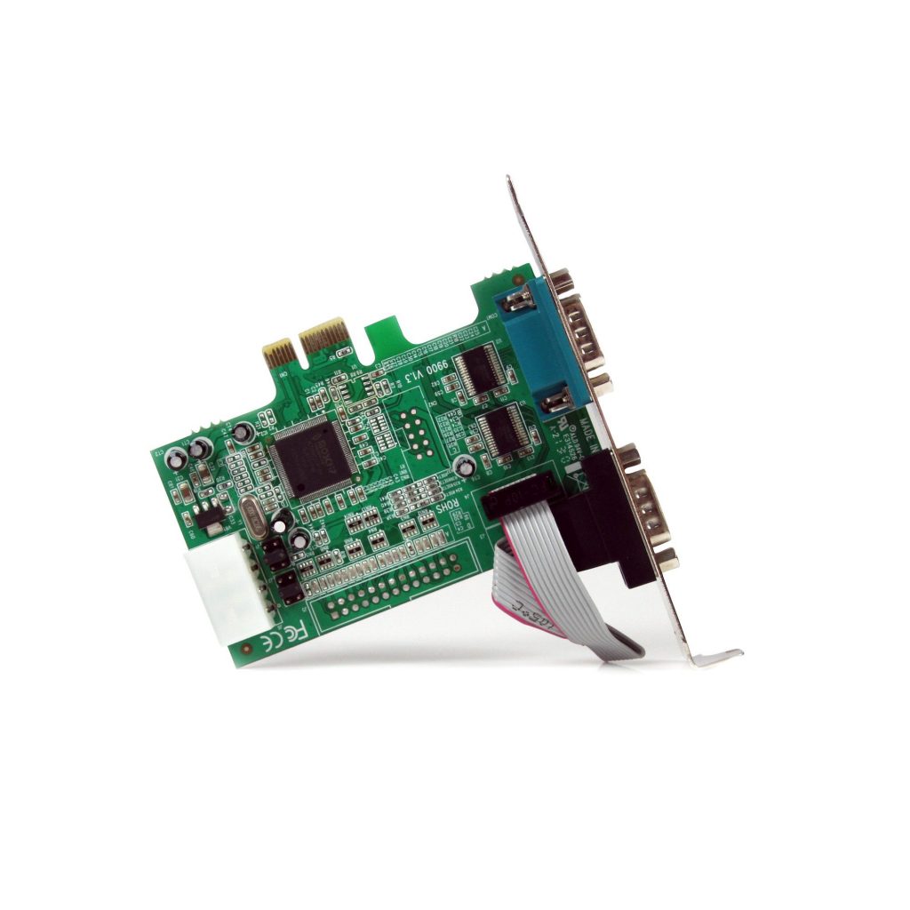 Tarjeta PCI Express de 2 Puertos RS232 DB9 con UART 16550 - Smartctl.cl